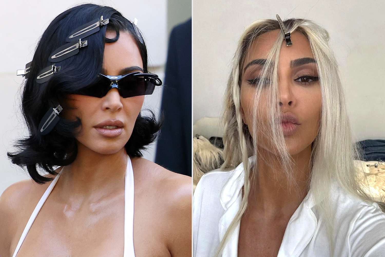 Kim Kardashian Trades Her Natural Dark Hair for Bombshell Blonde in ...