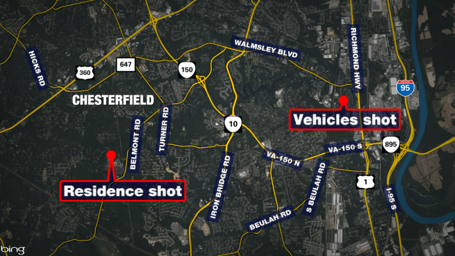 Chesterfield Police investigate two shootings in 24-hour period