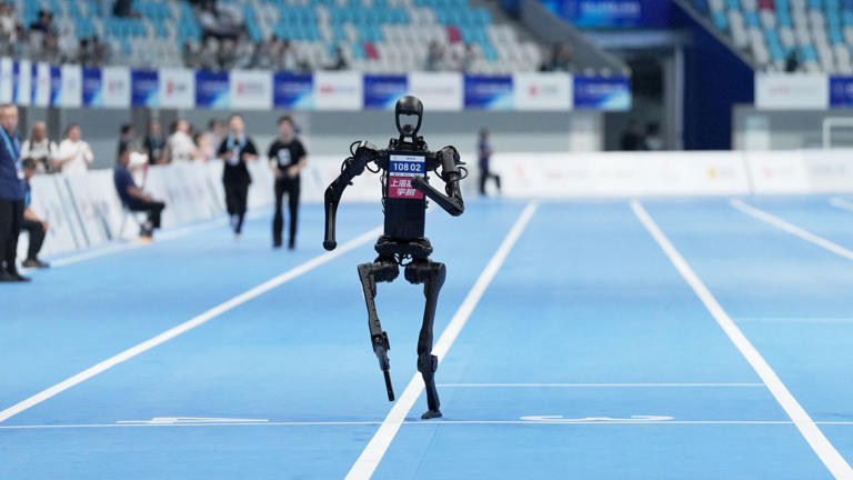 Robots awkwardly race, fight and flop around in China's first World ...