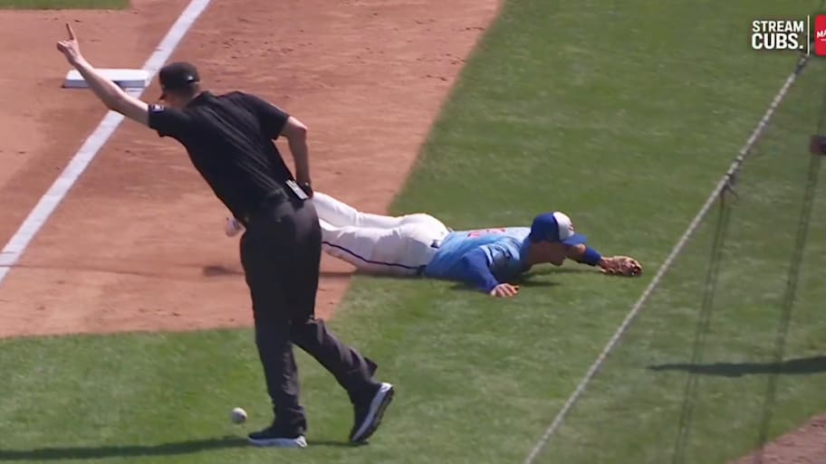 Umpire Gets Hit With Fair Ball, Leads to Out in Cubs vs. Pirates Game