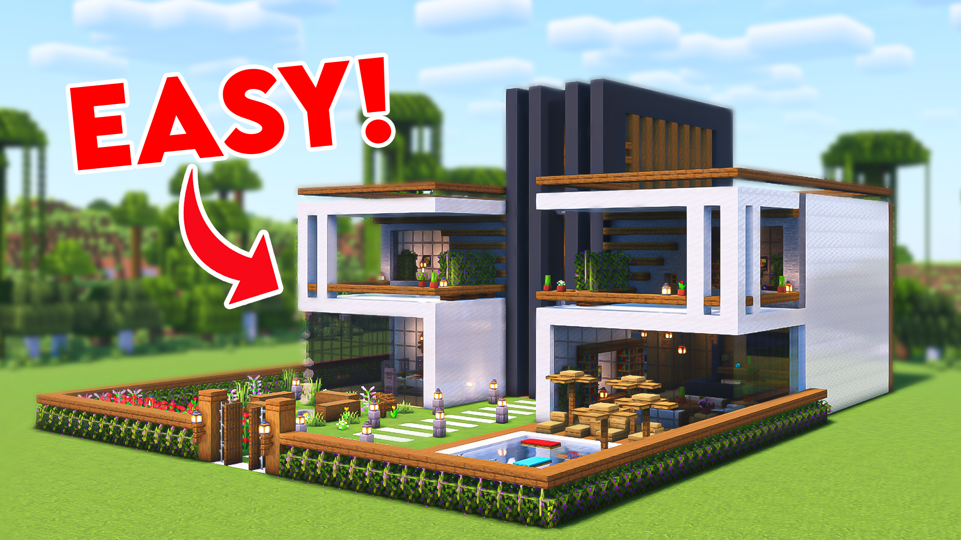Een modern huis bouwen in Minecraft – Snelle bouw