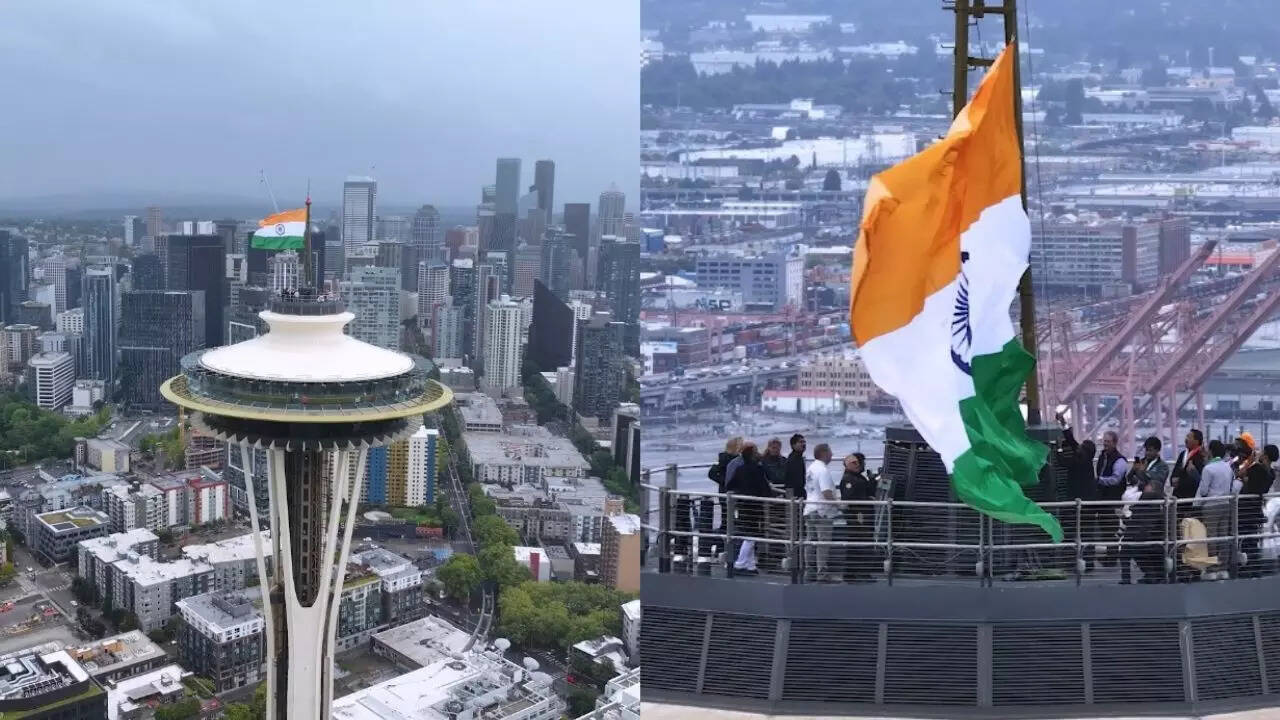 'A historic first': Tricolour hoisted at Seattle’s iconic 605-feet-tall ...