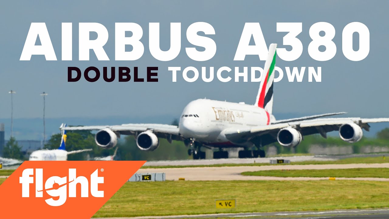 Strong Crosswinds Hit Airbus A380 During Landing