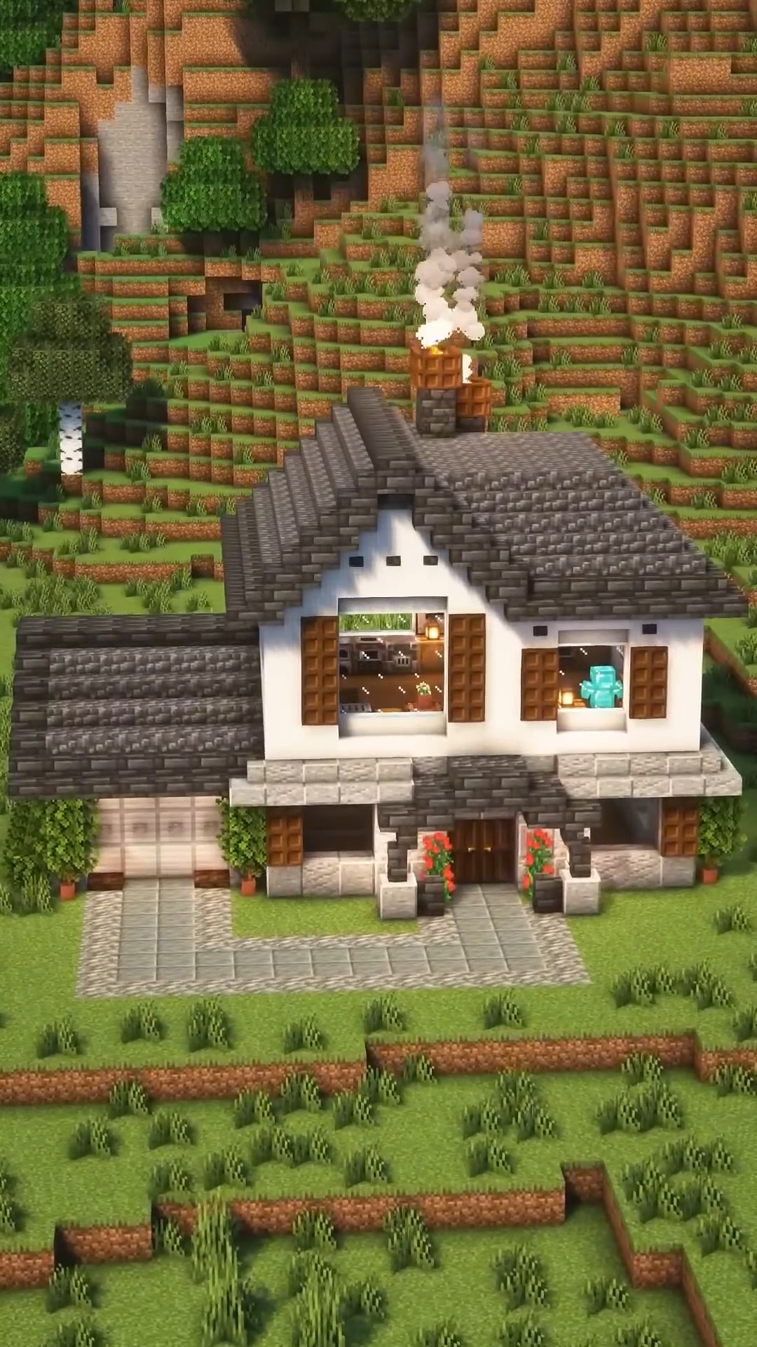 Suburban American House in Minecraft