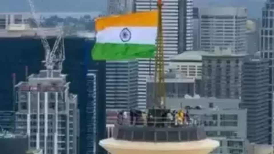 Video: In a first, Indian flag hoisted at Seattle's 605-feet-tall Space ...