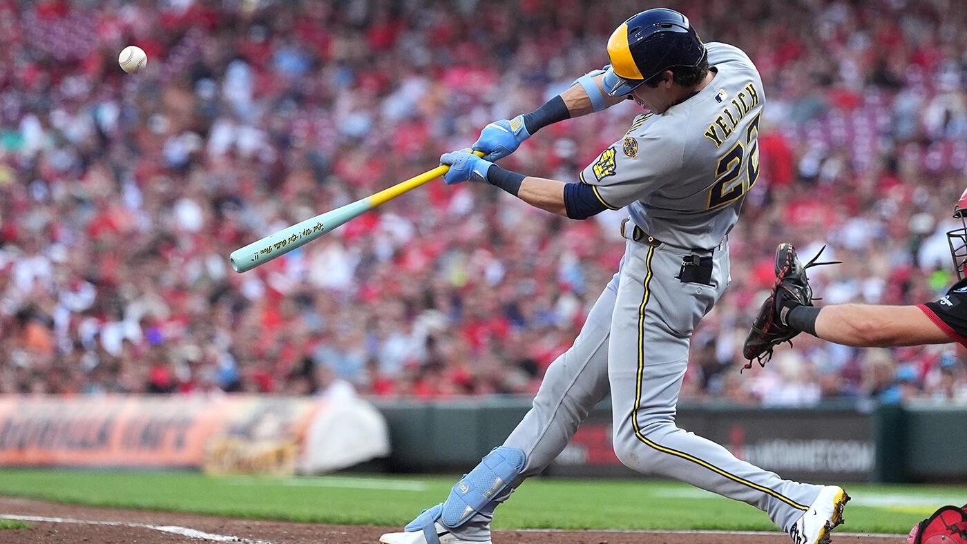 Christian Yelich uses Bob Uecker bat to power Brewers' incredible ...
