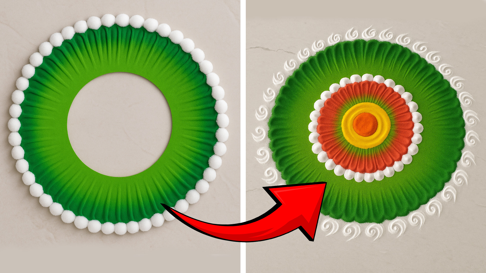 Easy and Unique Rangoli Design for Diwali – Perfect for Beginners