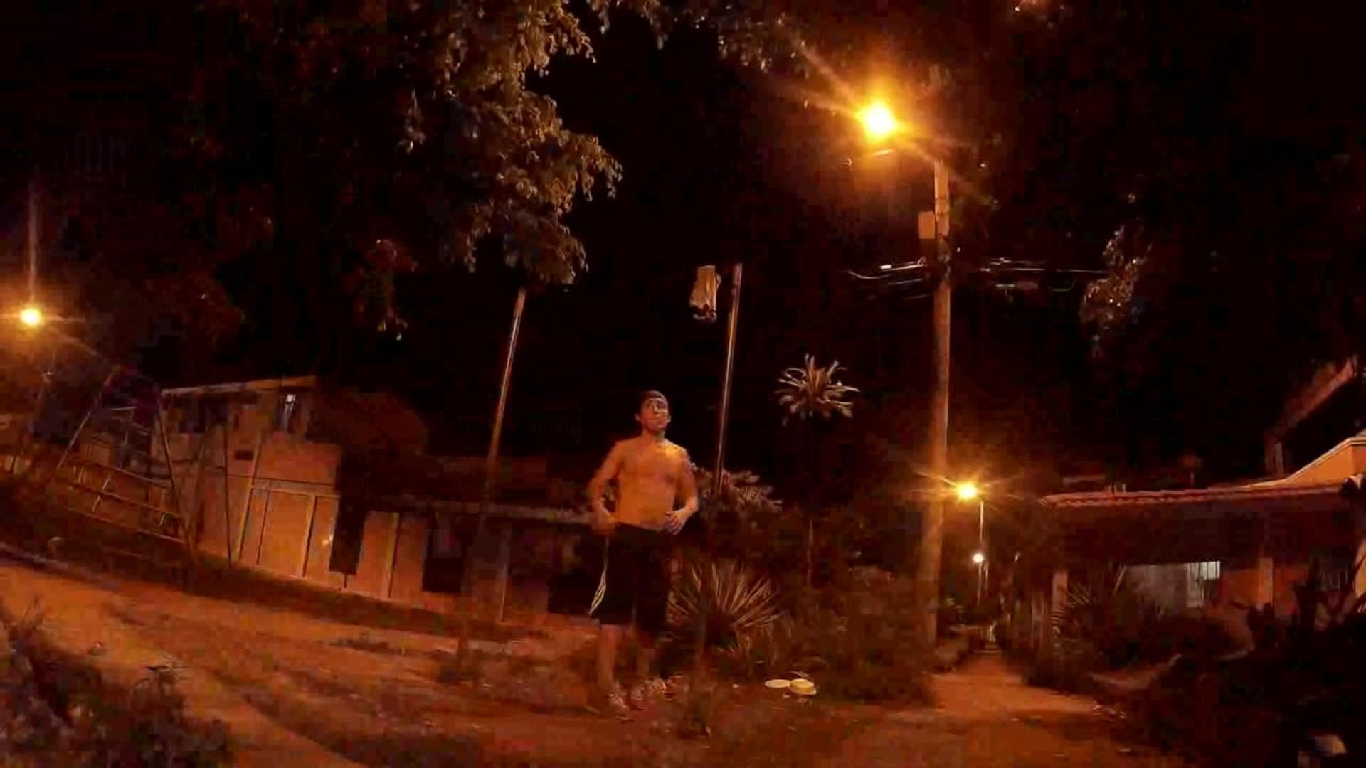Man Falls During High Bar Workout