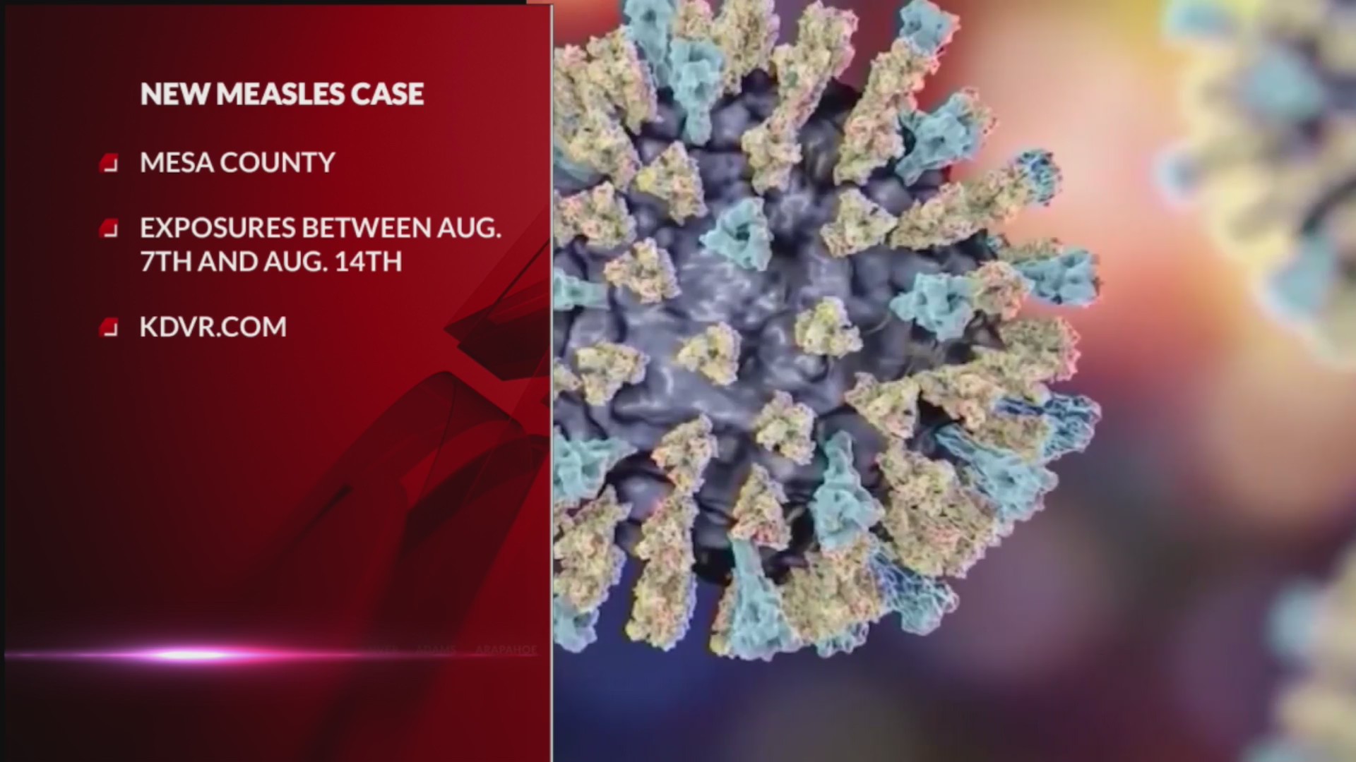 Colorado health officials confirm measles case in Mesa County adult