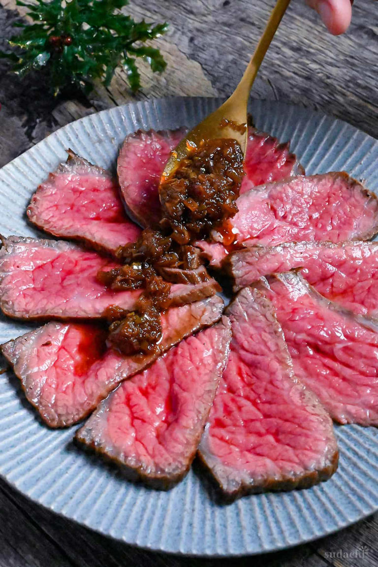 Wafu Roast Beef (Japanese Style Roast Beef with Homemade Sauce)