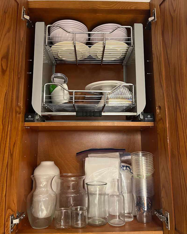 I Tried This Smart Fix for Dead Upper Cabinet Storage Space, and It's ...