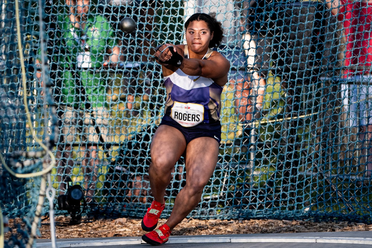 Camryn Rogers wins women's hammer throw at Diamond League event in Poland