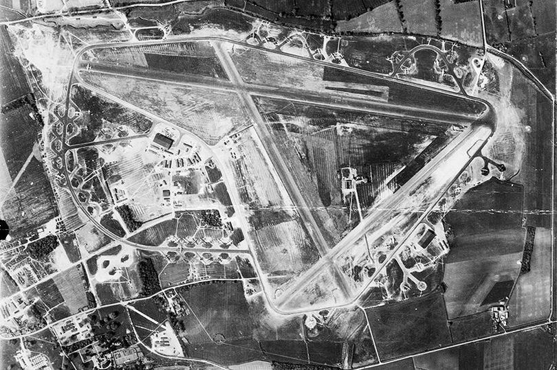 Former RAF base in Cambridgeshire that is now used as a business airport