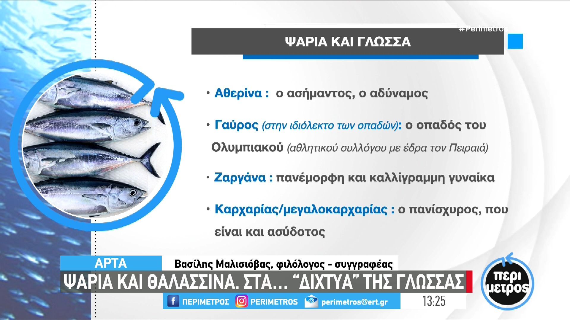 Ψάρια στα “δίχτυα” της γλώσσας - Πώς συνδέονται τα θαλασσινά είδη με ...