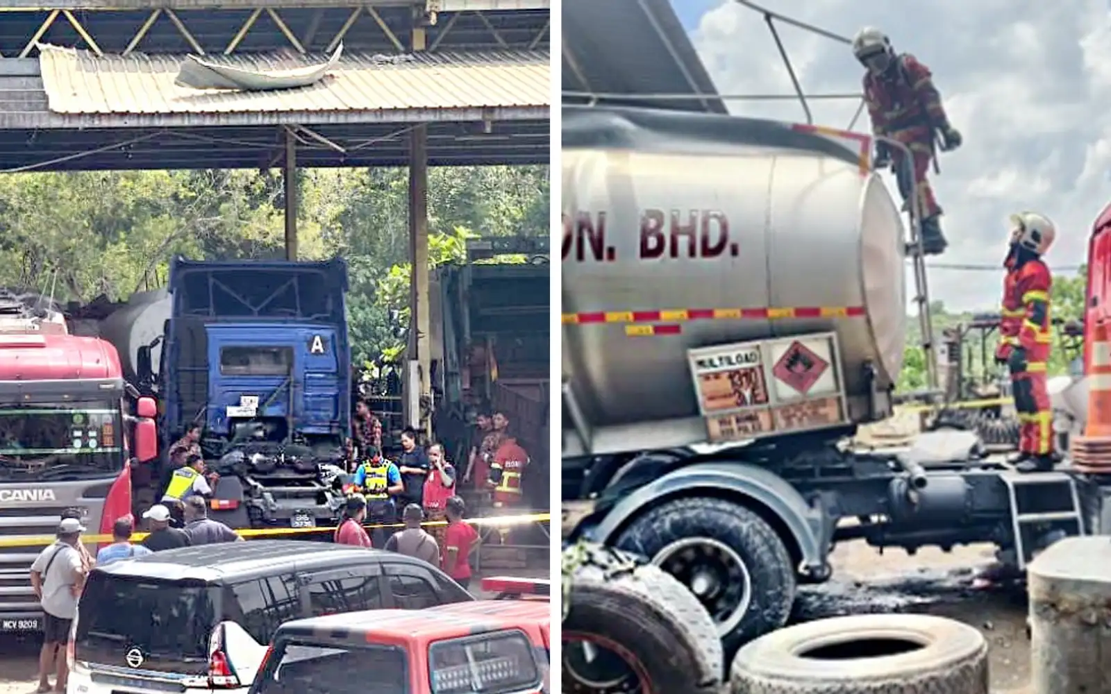 Lorry driver killed as tanker explodes during repairs