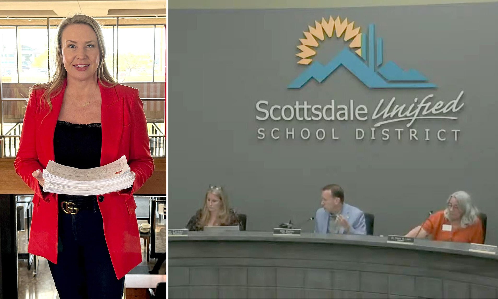 Mortifying moment school board member is caught on hot mic branding co ...
