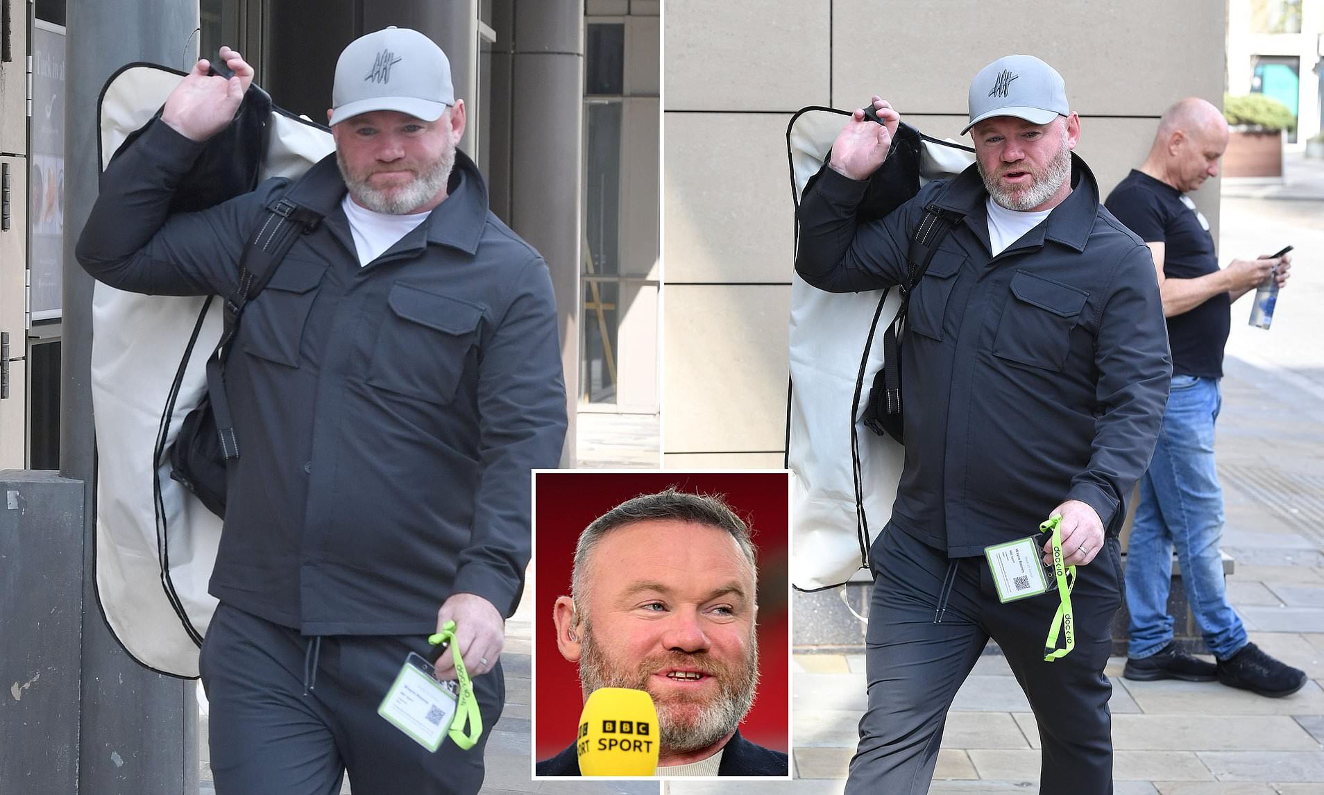 Wayne Rooney clocks in for first Match of the Day shift after landing '£800,000' BBC deal