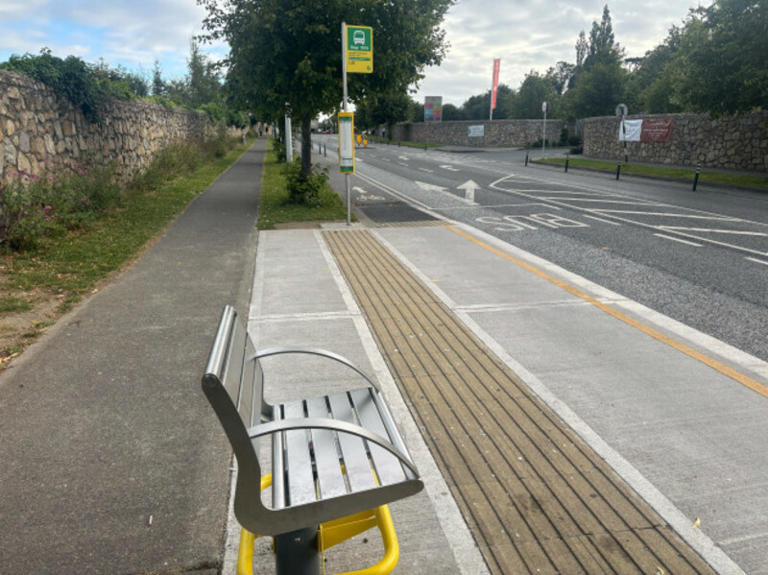 Questions over 'bizarre' new seat (singular) at Dublin bus stops