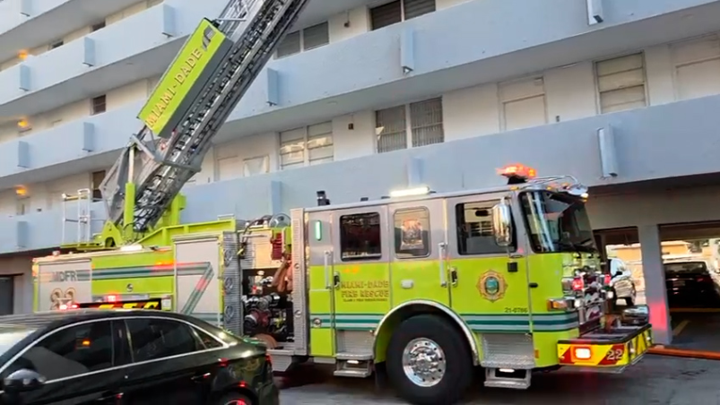 Miami-Dade firefighters put out a North Miami Beach high-rise apartment ...