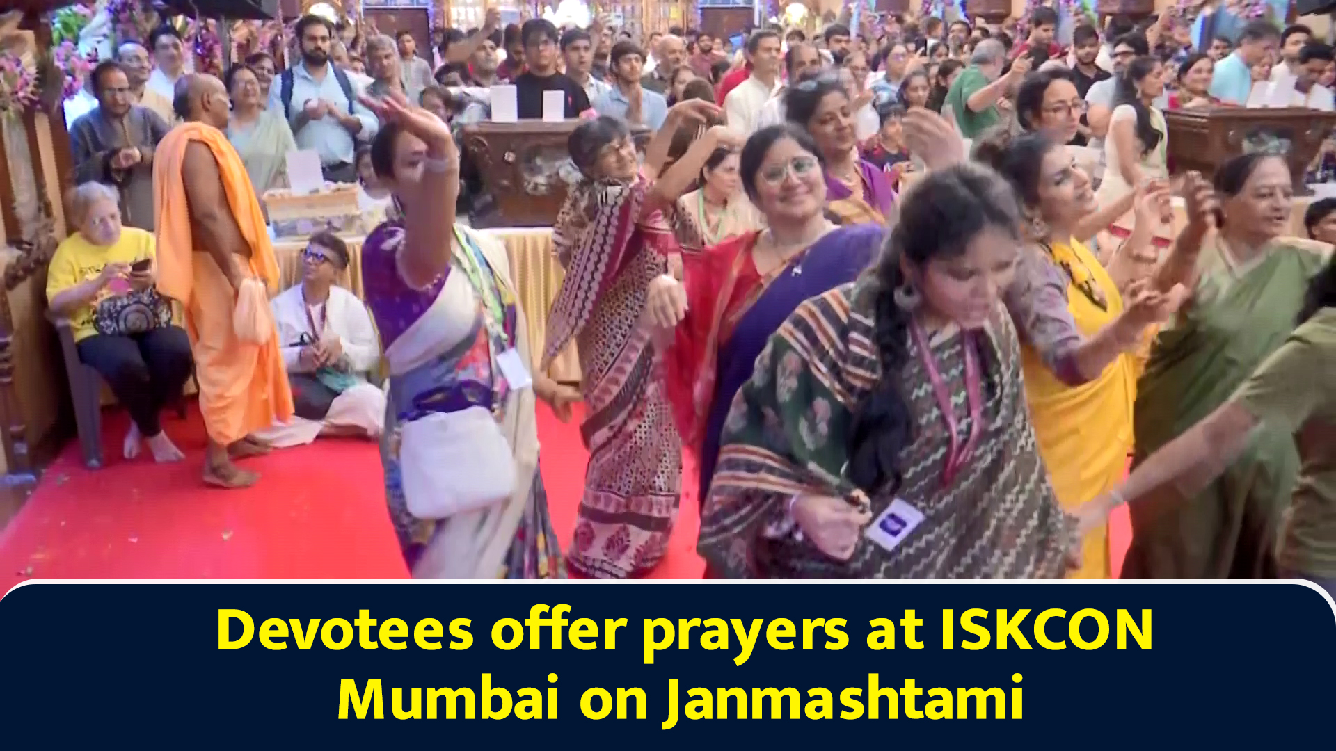 Devotees offer prayers at ISKCON Mumbai on Janmashtami