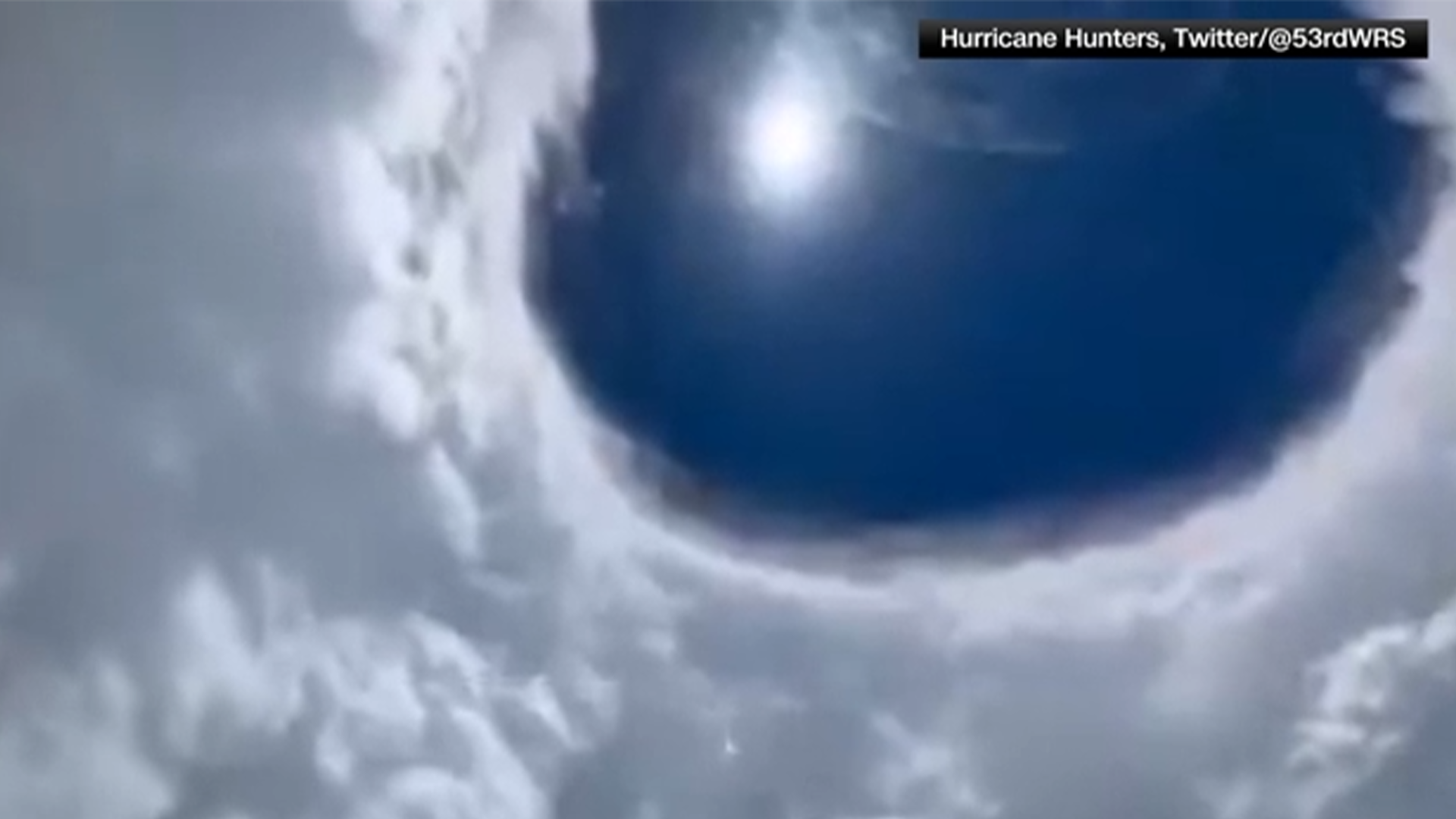 Breathtaking 'stadium effect' captured in eye of rare Hurricane Erin