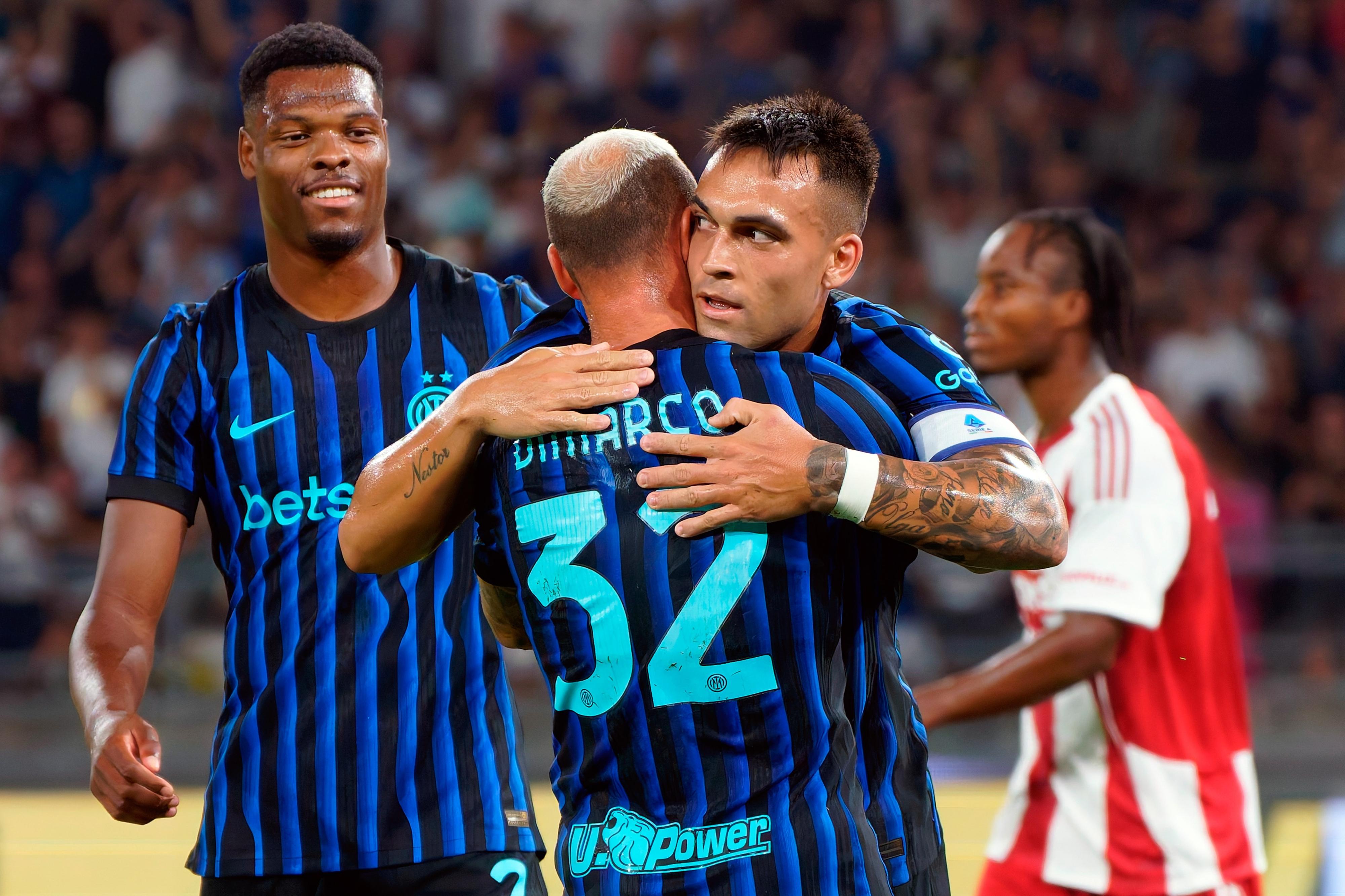 Inter, buona prova con l’Olympiacos: in gol Dimarco (che si fa male) e ...