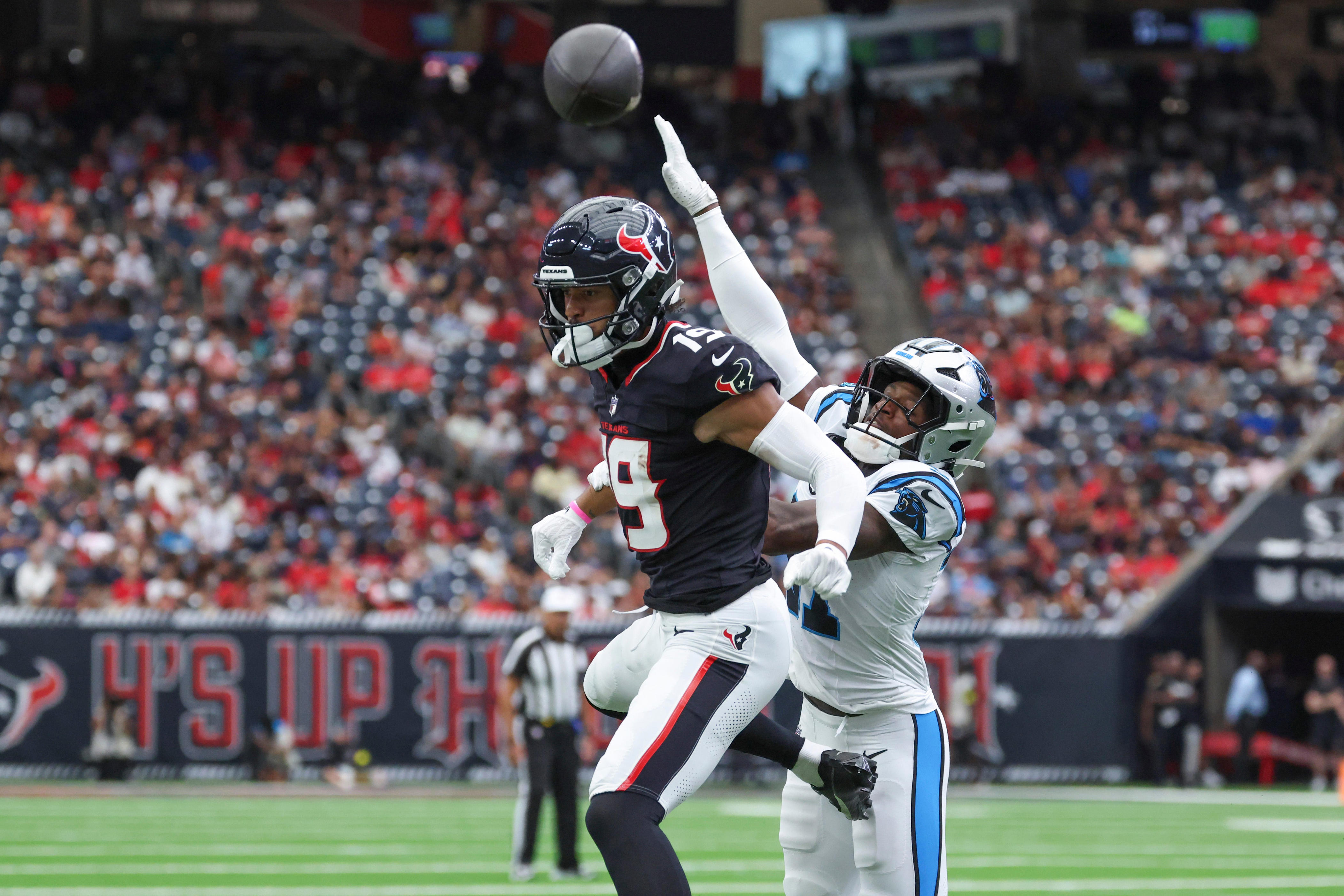 Report: Texans plan to start WR Xavier Hutchinson in place of injured ...