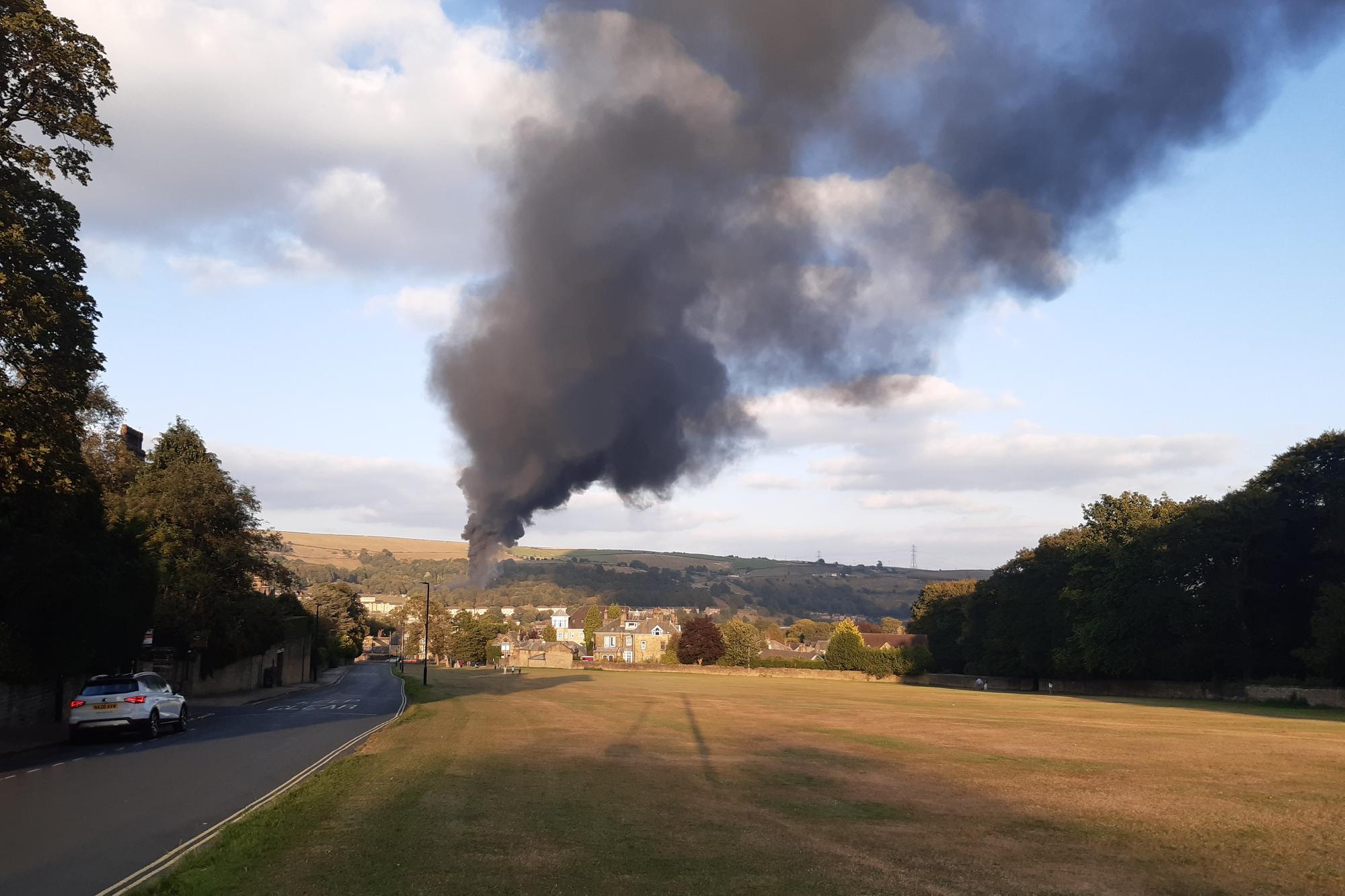 Fire in Siddal: 'Avoid the area' warning as 11 fire crews from across ...