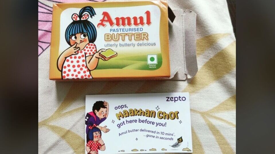 Zepto surprises customer with empty Amul butter box on Janmashtami ...