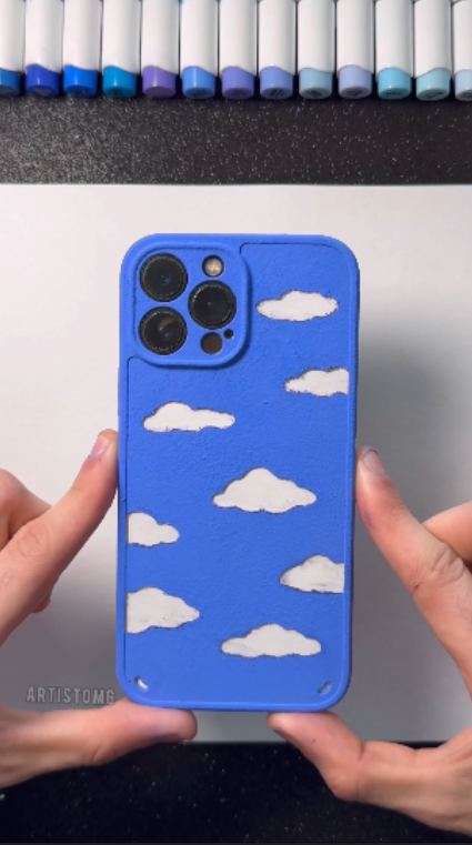 Sky pattern phone case in soft clouds design