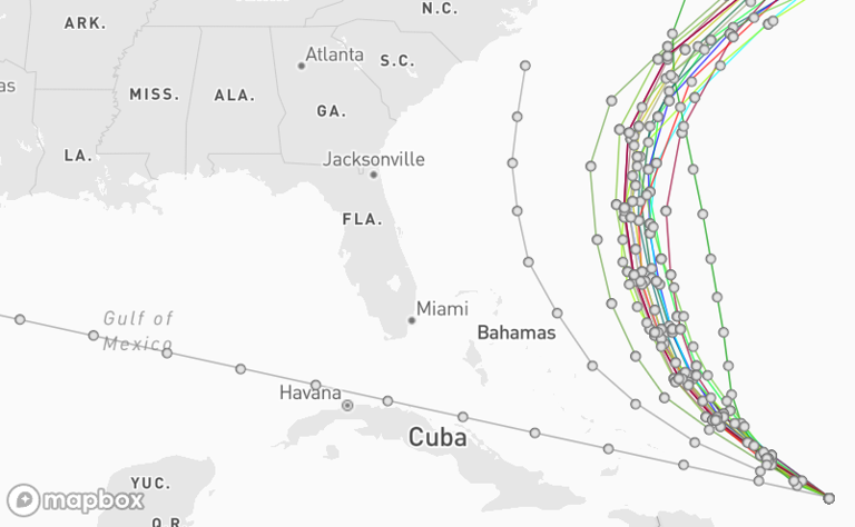 Hurricane Erin spaghetti models, tracker. Now Category 3 storm. Will it ...