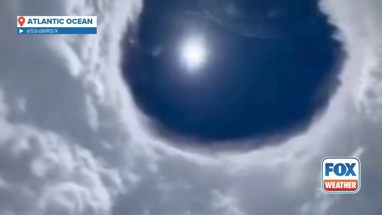 Watch: Hurricane Hunters fly into Hurricane Erin's eye