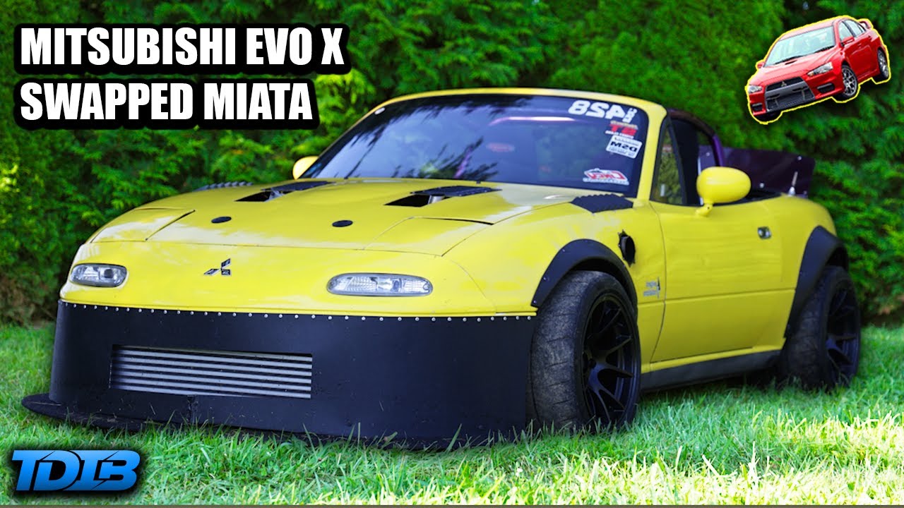 720HP Mitsubishi Evo X swapped Miata is terrifying