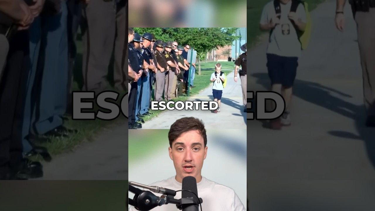 The emotional reason this boy got a police escort