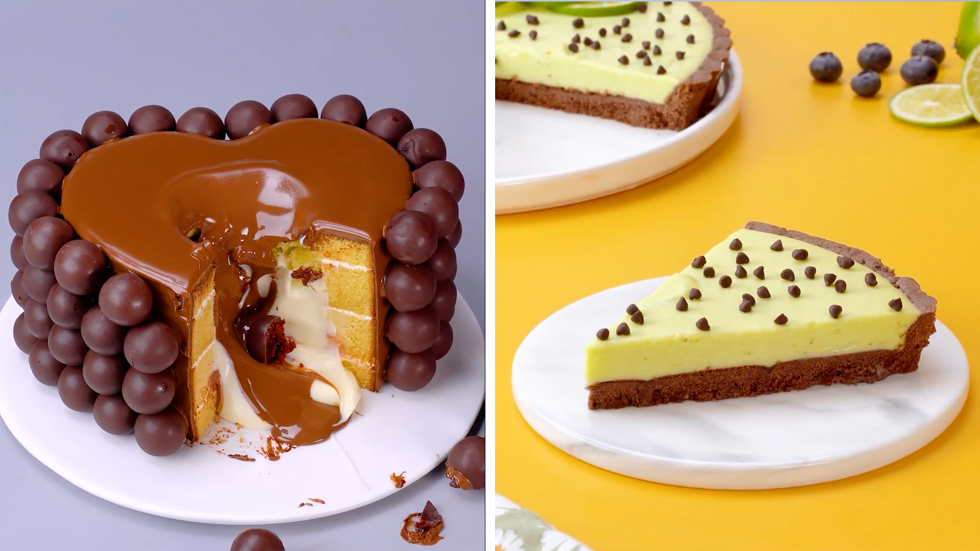 How to Make Chocolate Ball Layer Cake and Lime Cream Tart