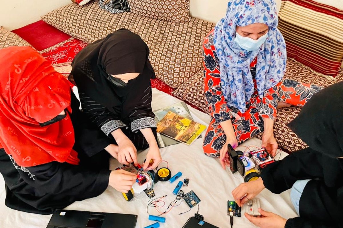 Meet the Afghan girls building robots at home after the Taliban stopped ...