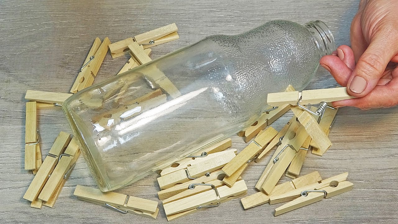 DIY Clothespin and Bottle Craft Project