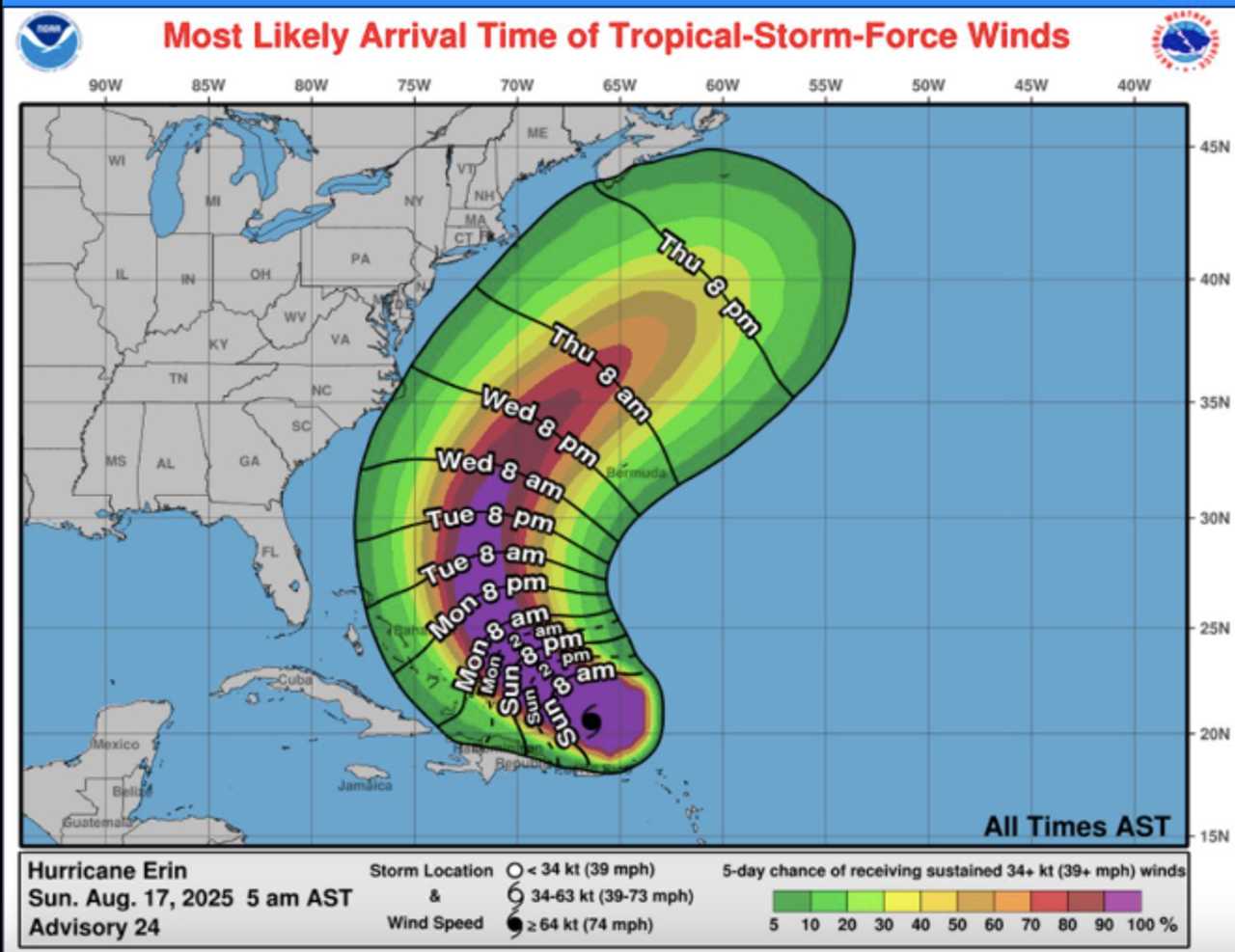 Hurricane Erin’s Path Holds Key To US Coastal Threat