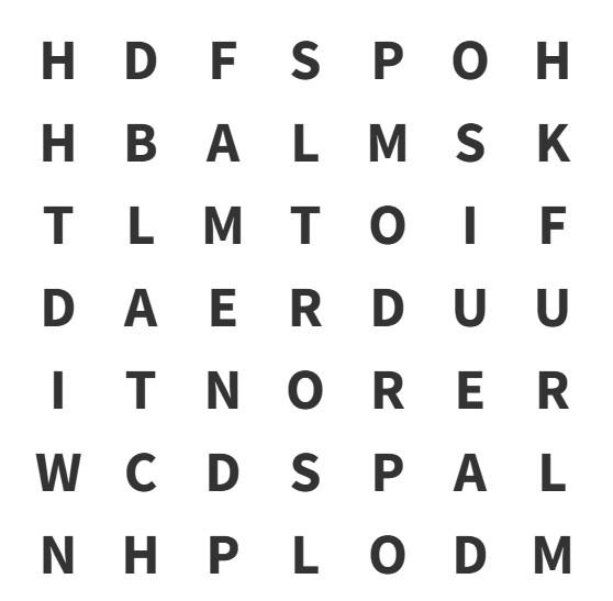 Word Puzzle: Find “FLOUR” in 7 Seconds!