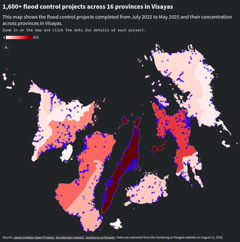 MAP: Flood control projects in Visayas