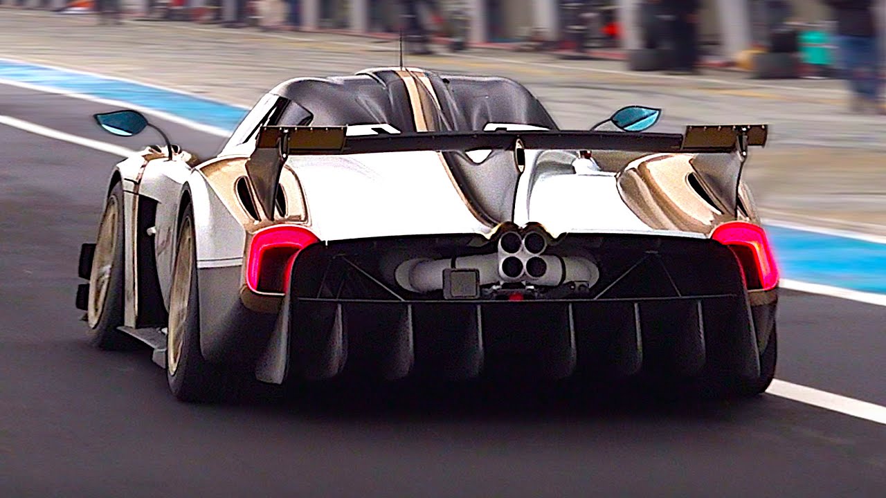 Pagani Huayra R EVO Long Tail Start Up Warm Up and Testing at Monza ...