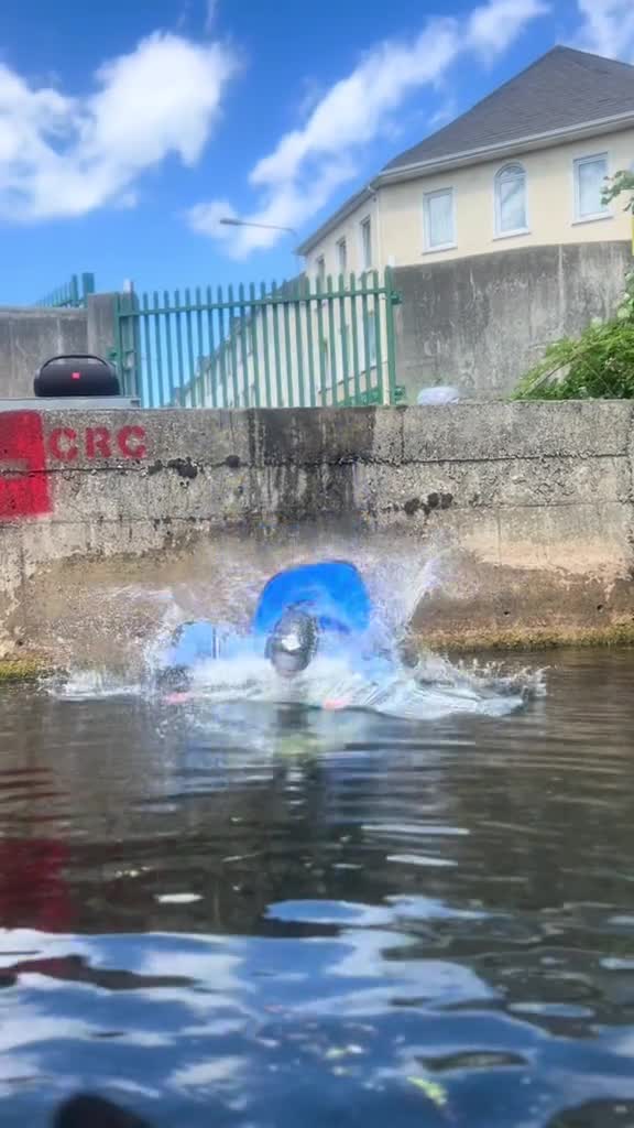 Kayak Drop Challenge: Taking the Plunge from a Wall