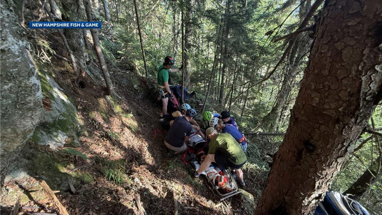 Injured hiker rescued after falling 50-100 feet down New Hampshire mountain, Fish and Game says