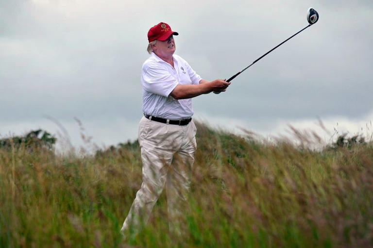 Eye-watering cost of Trump's golfing as president unwinds after Putin ...
