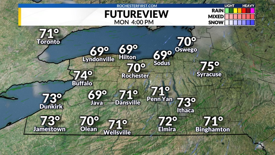 Weather Forecast: Cooler air spills in to start the new week