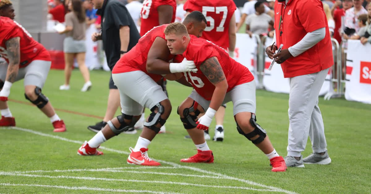 Ohio State freshman offensive lineman Jake Cook loses black stripe