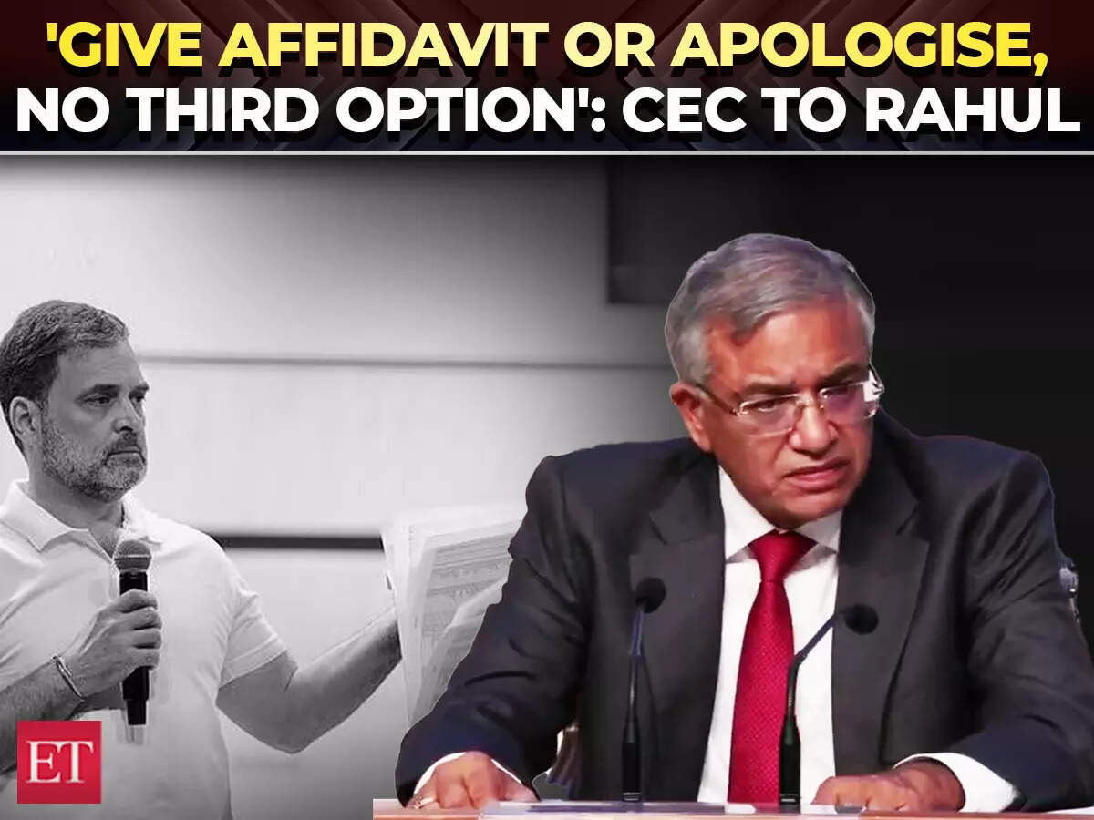 Give affidavit or apologise, no third option: CEC Gyanesh Kumar on ...