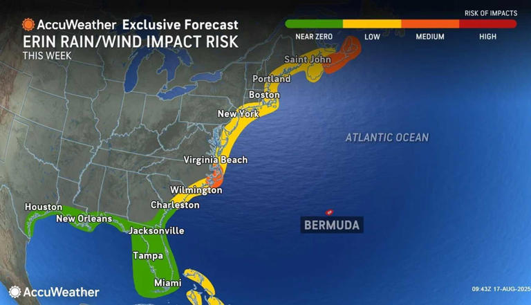 Hurricane Erin’s Path Holds Key To US Coastal Threat