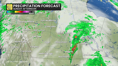 Favourable environment for severe weather in southern Saskatchewan