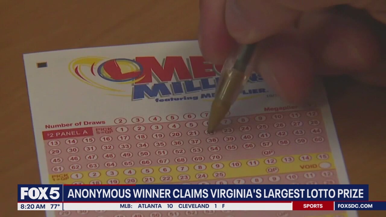 Anonymous winner claims Virginia's largest lotto prize